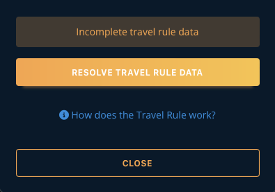 How to resolve Incomplete Travel Rule Data withheld deposits? | NiceHash